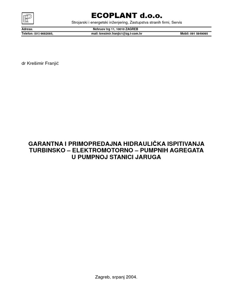 Primopredajni Izvje - 232taj Jaruga | PDF