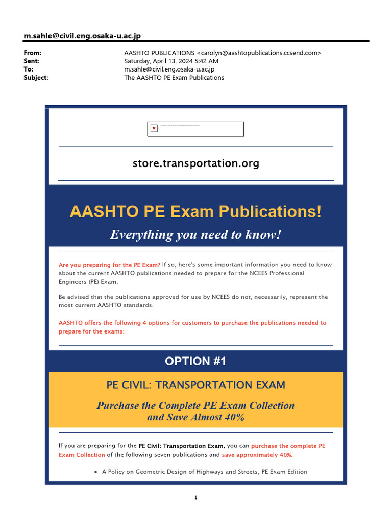 AASHTO PE Exam Publications Overview | PDF | Computing | Software
