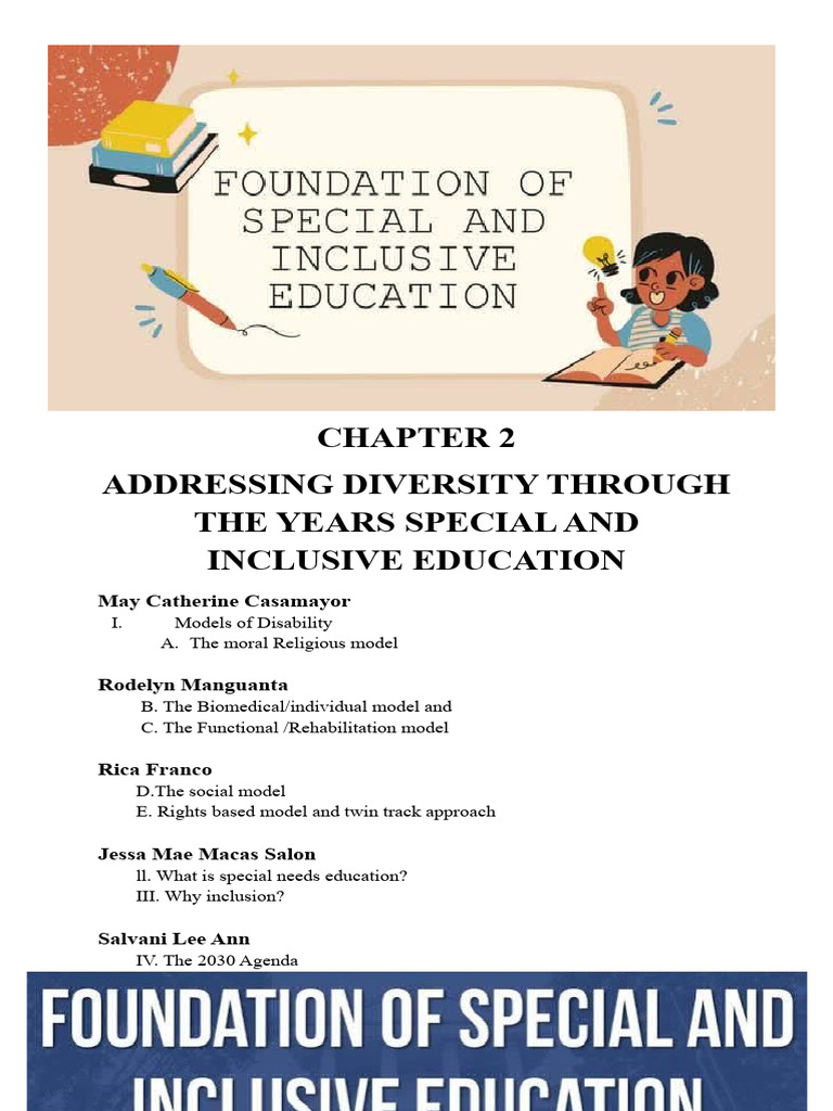 Addressing Diversity Through The Years Special and Inclusive Education ...