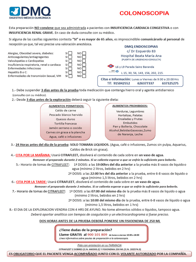 Preparacion Citrafleet 2022 | PDF | Intestino grueso | Alergia