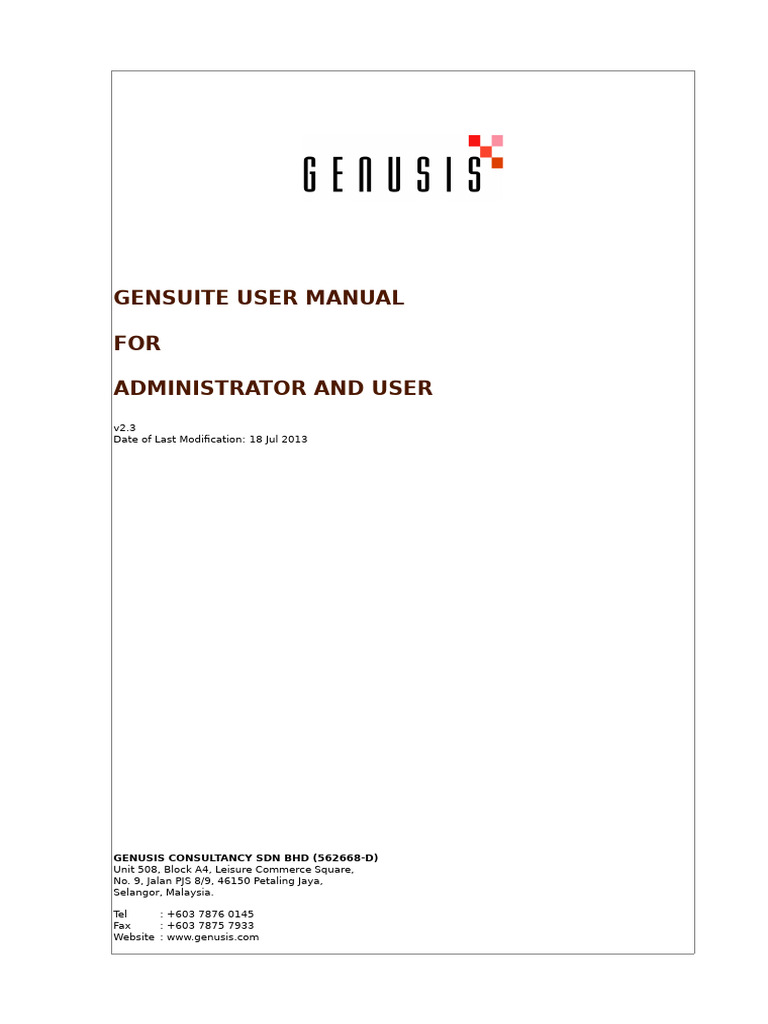 GenSuite Help Guide | Download Free PDF | Websites | Microsoft Excel