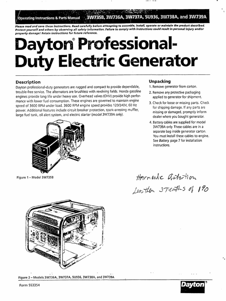 Dayton Pro 3W739A Manual | PDF