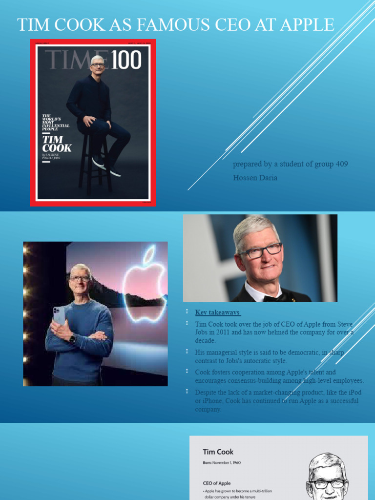 Tim Cook | PDF | Apple Inc. | Steve Jobs