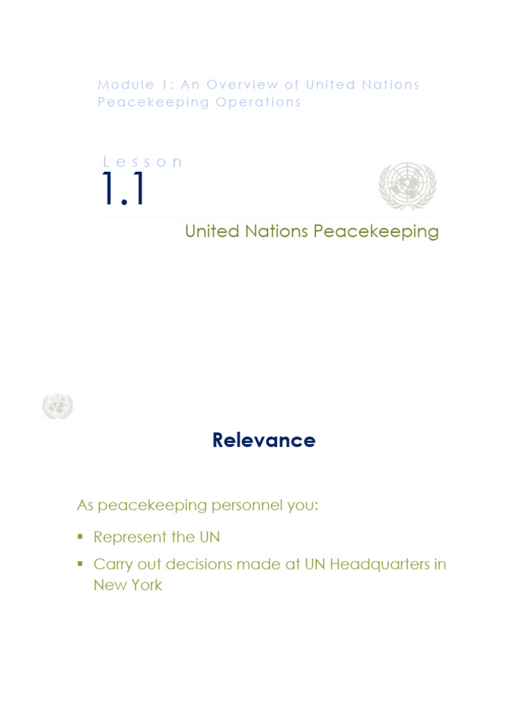 UN Peacekeeping Operations Edit | PDF | United Nations | International ...
