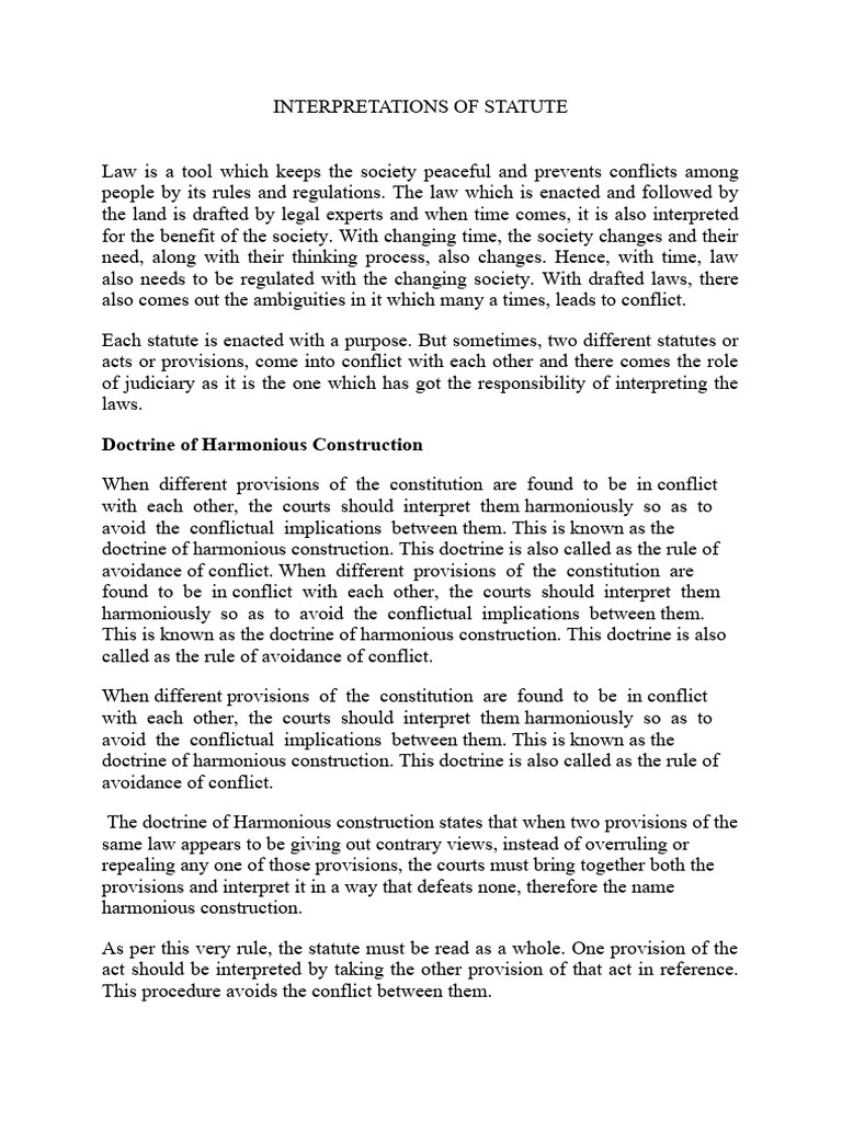 Interpretations - of - Statute (1) 2 | PDF | Statutory Interpretation ...