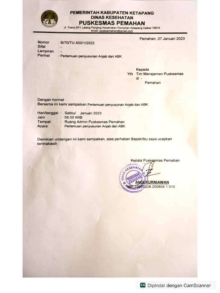 131 A 3 Bukti Pelaksanaan Anjab ABK | PDF