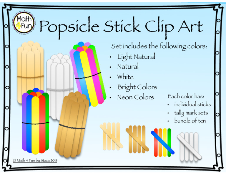 Popsicle Sticks Clip Art - Preview | PDF