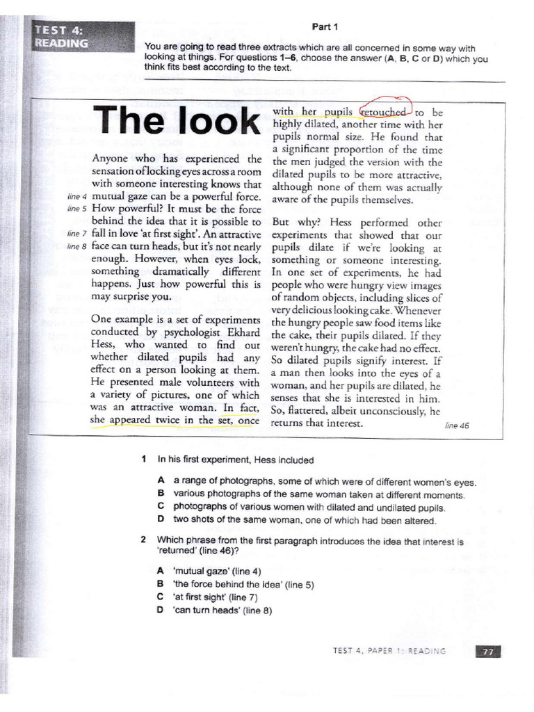 Reading - Test 4 | PDF