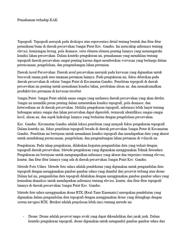 Pemahaman Terhadap KAK | PDF | Teknologi & Rekayasa