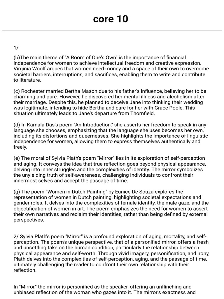 Core 10 | Download Free PDF | Self Esteem