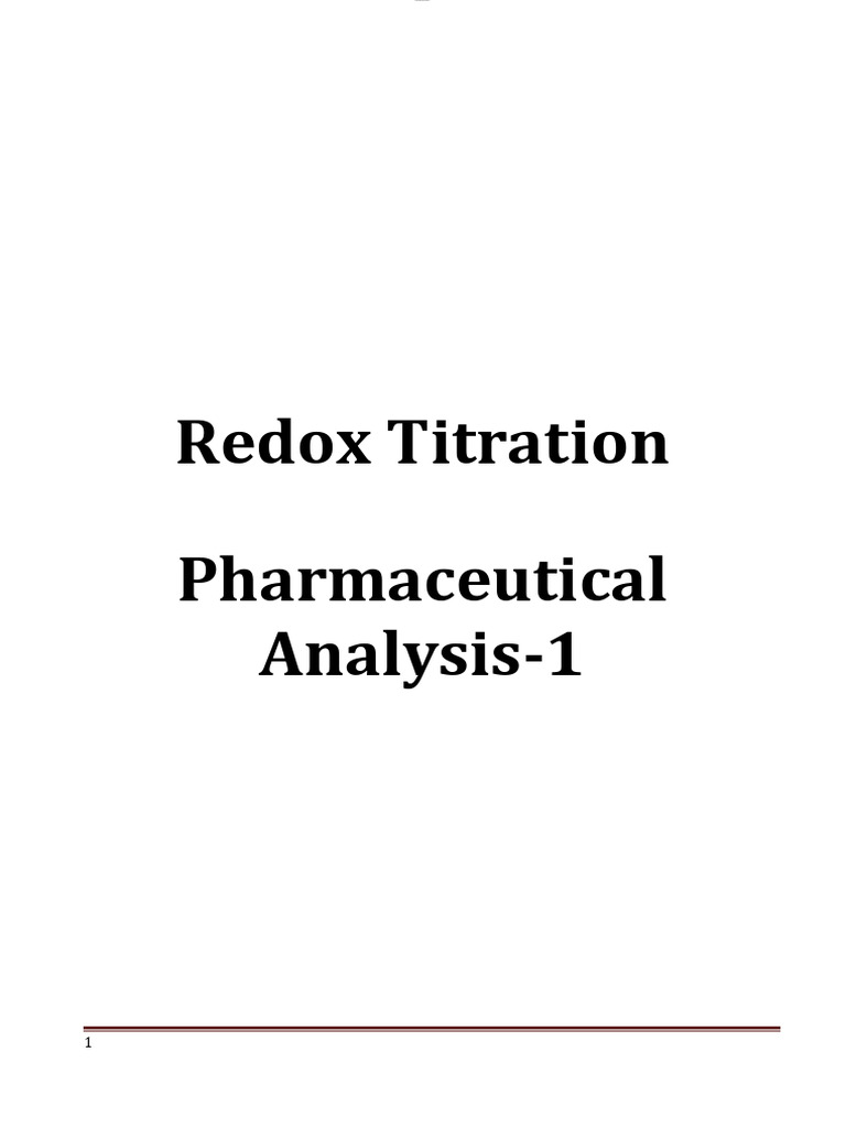 redox-titration | PDF | Redox | Titration