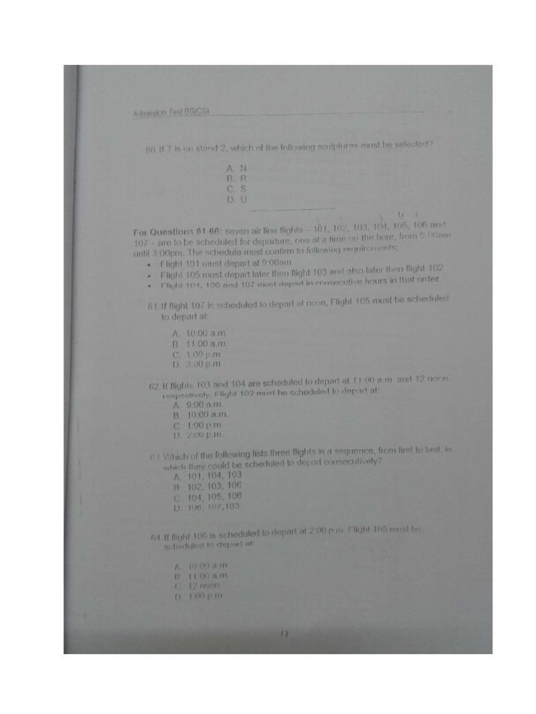 Guess Papers For Admission in CS IIUI, Part Two Answer-Key | PDF