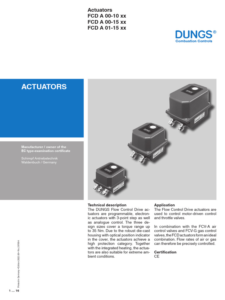 Actuators: Actuators FCD A 00-10 XX FCD A 00-15 XX FCD A 01-15 XX | PDF ...