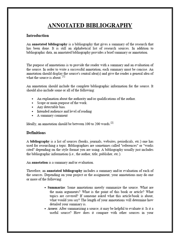 Annoteted Bibliography Anp File | PDF | Bibliography