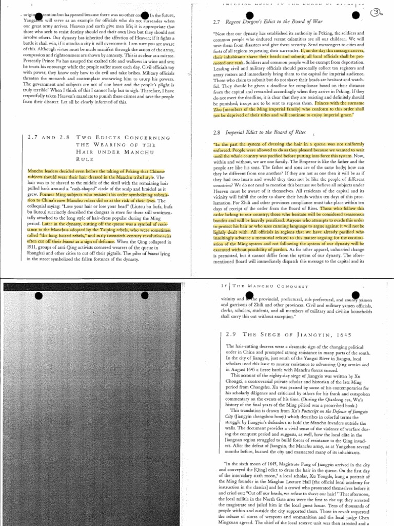 Queue Edict | PDF | Qing Dynasty | Asian Royal Families