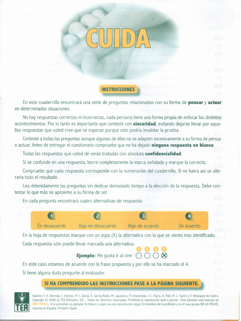 Cuida Formulario | PDF