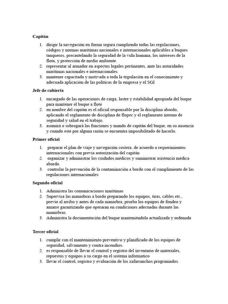 fUNCIONES OFICIALES EP FLOPEC | PDF