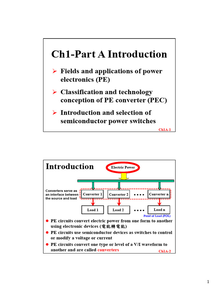 Ch1 PART A-Introduction 2 in One 2023-09-09 | PDF | Electric Power | Inductor