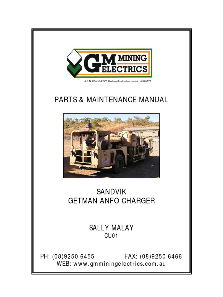 GM MINING ELECTRICS - SANDVIK - GETMAN ANFO CHARGER | PDF | Electrical ...