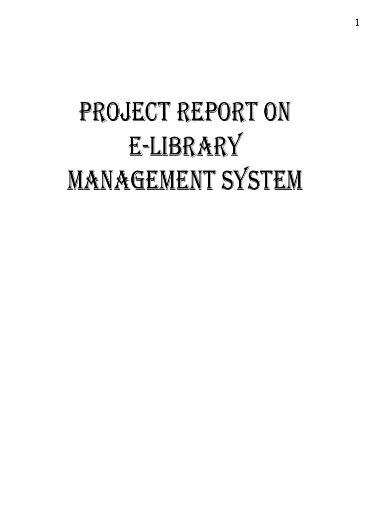 library_management_report | PDF | Websites | Digital Library