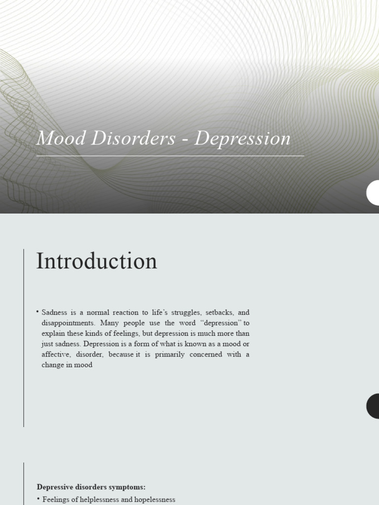 Understanding Mood Disorders: Depression | PDF | Major Depressive ...
