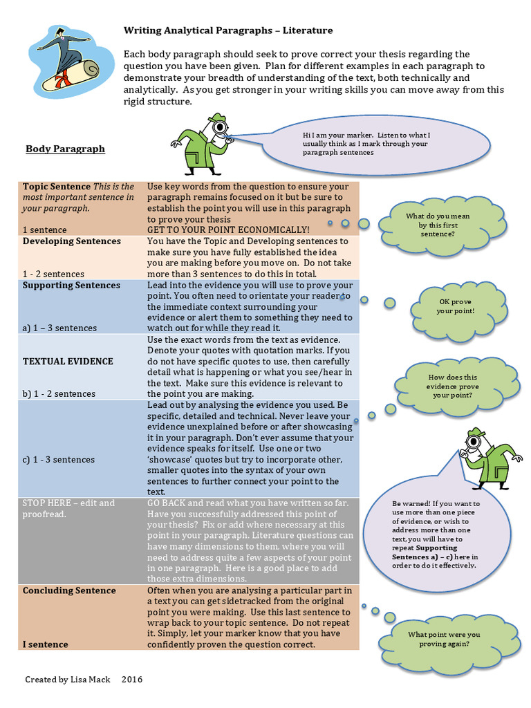 02 Writing Analytical Paragraphs | PDF | Paragraph | Linguistics