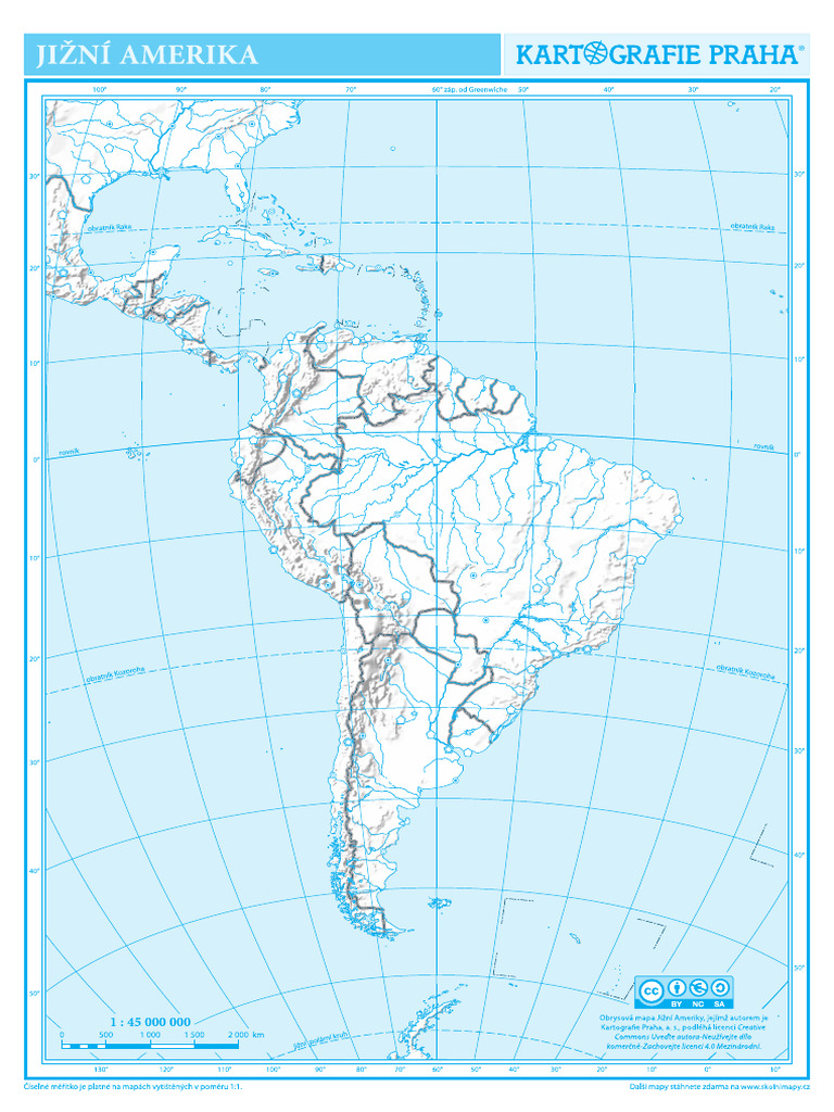 slepá mapa Jižní Amerika | PDF
