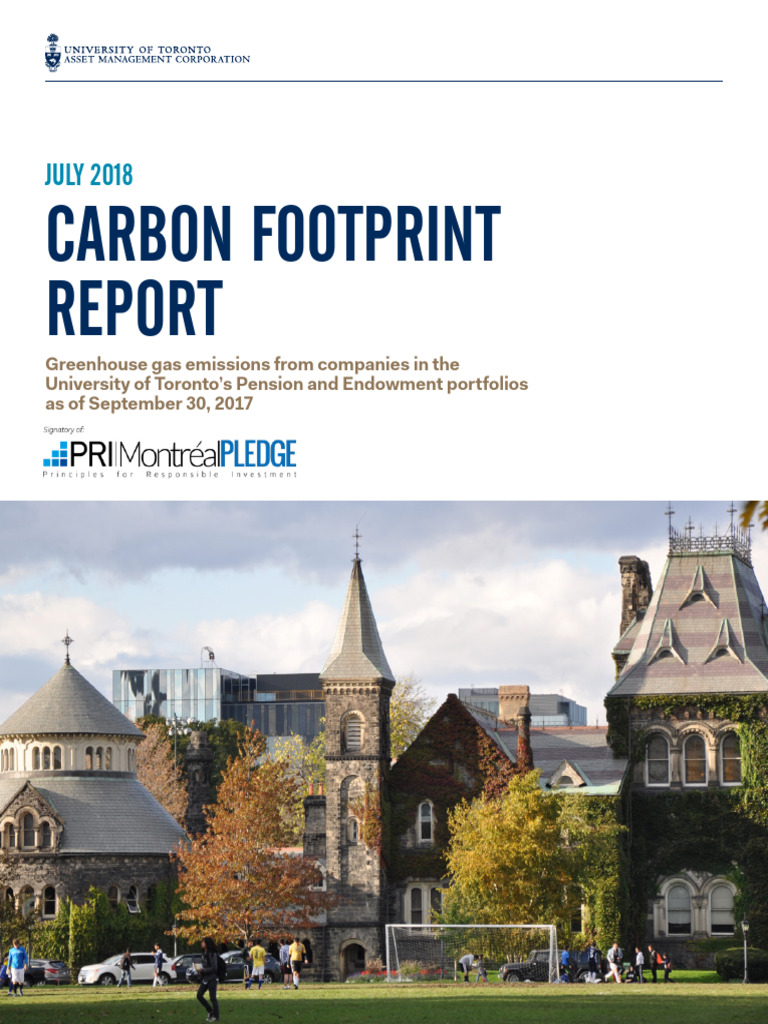 University of Toronto Carbon Footprint Report | PDF | Carbon Footprint ...