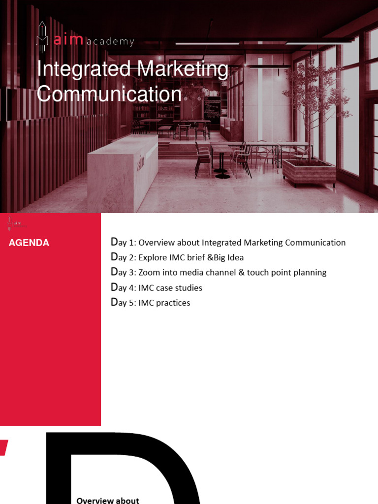 11-AIM-BME22-Overview about Integrated Marketing Communication (IMC)-Ms An | PDF | Marketing ...