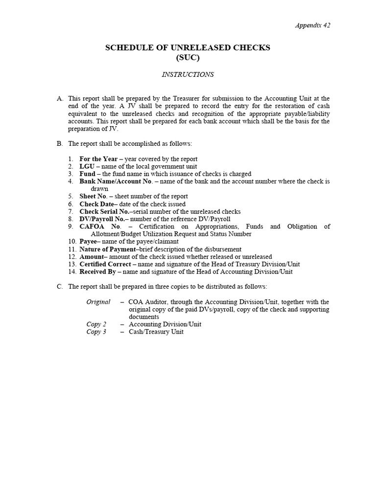 Appendix 42_Instructions - SUC | PDF