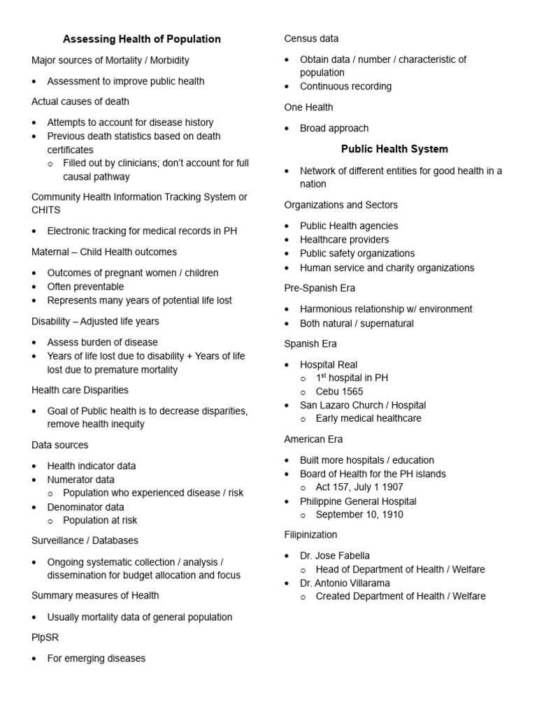 Assessing Health of Population | Download Free PDF | Health Equity ...