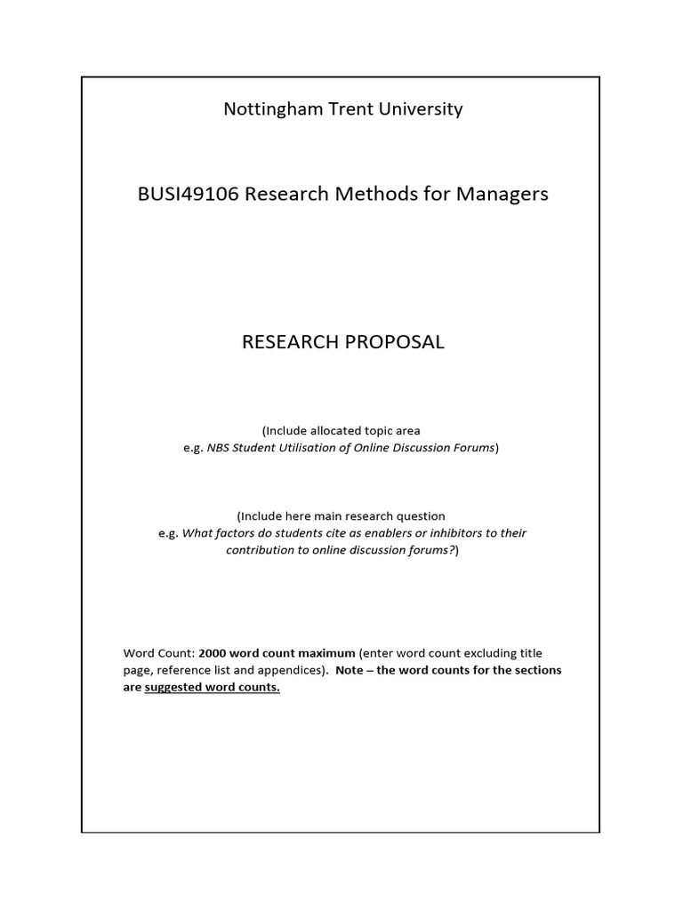 Research Proposal - Suggested Word Count | PDF | Methodology | Inquiry