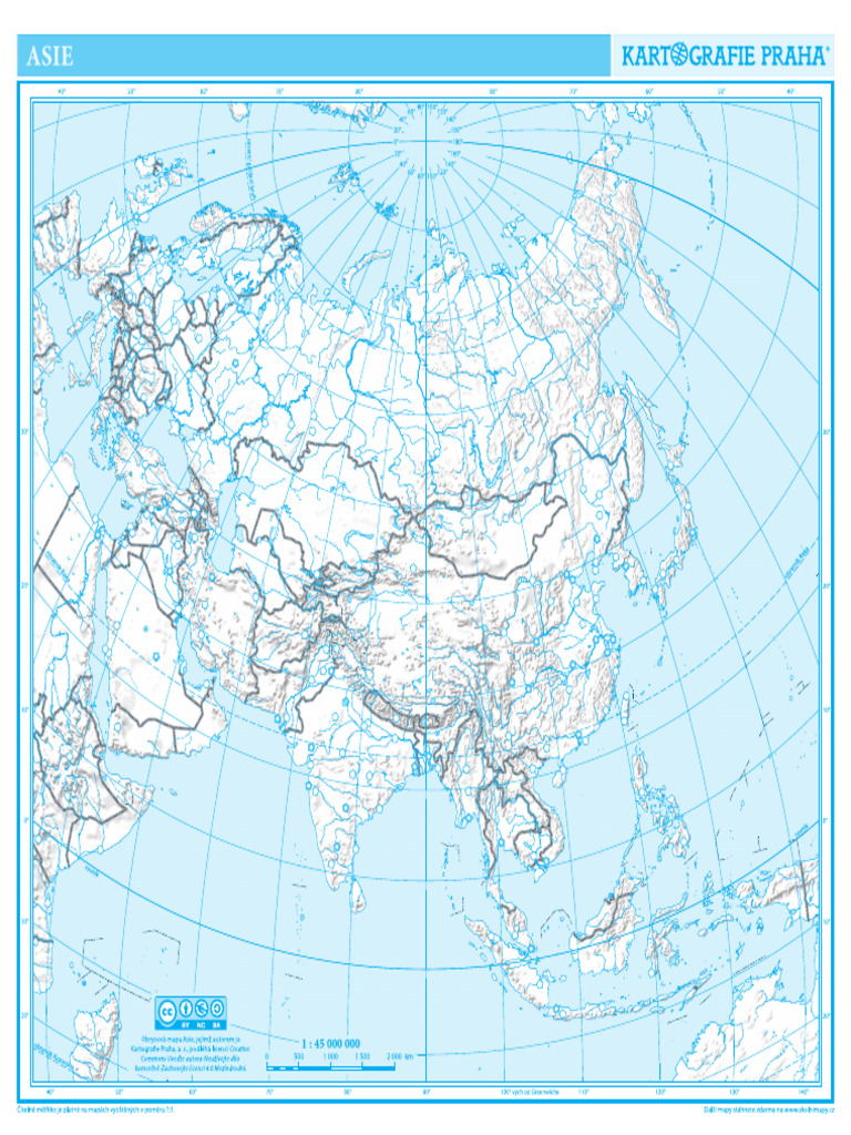 slepá mapa Asie na procvičení | PDF