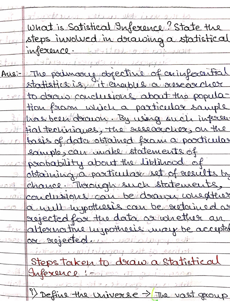 Statistical Inference Pdf