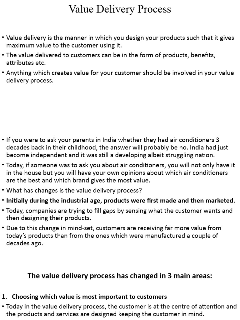 Evolving Value Delivery in Marketing | PDF | Marketing | Brand