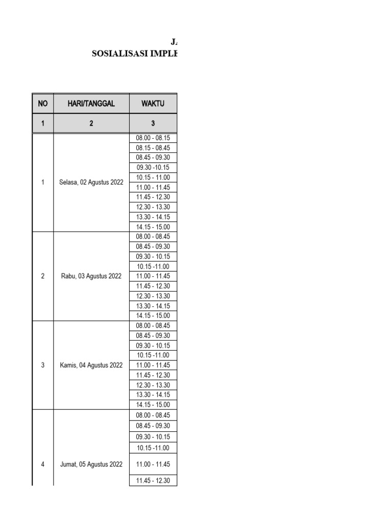 Jadwal IHT IKM 2022 Jilid 2 | PDF