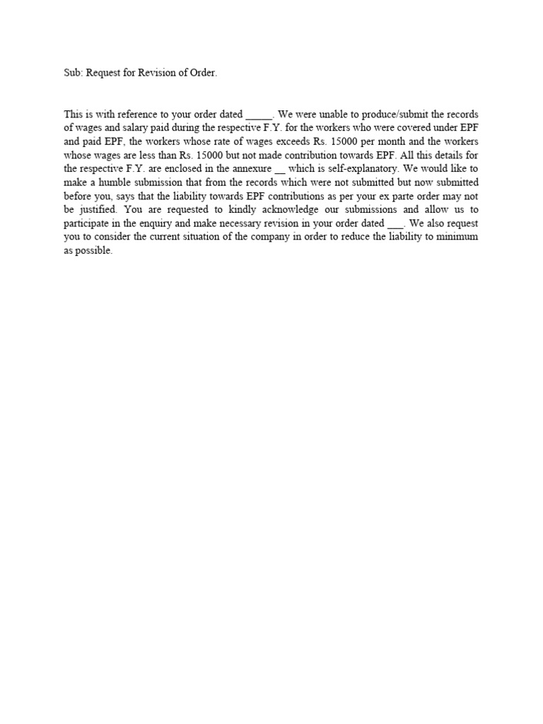 PF Letter | PDF | Salary | Legal Liability