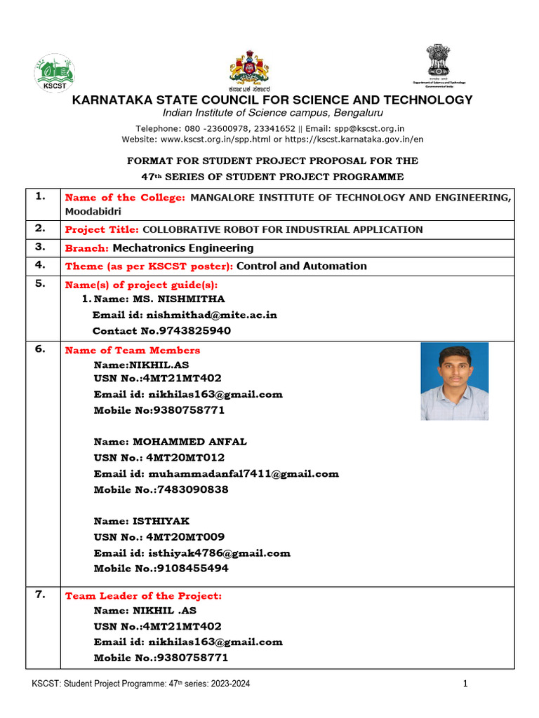 KSCT Project Proposal | Download Free PDF | Robot | Robotics