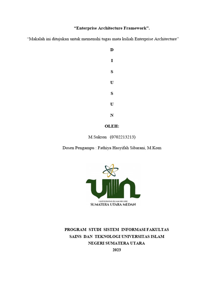 Enterprise Architecture Framework | PDF | Seni | Komputer