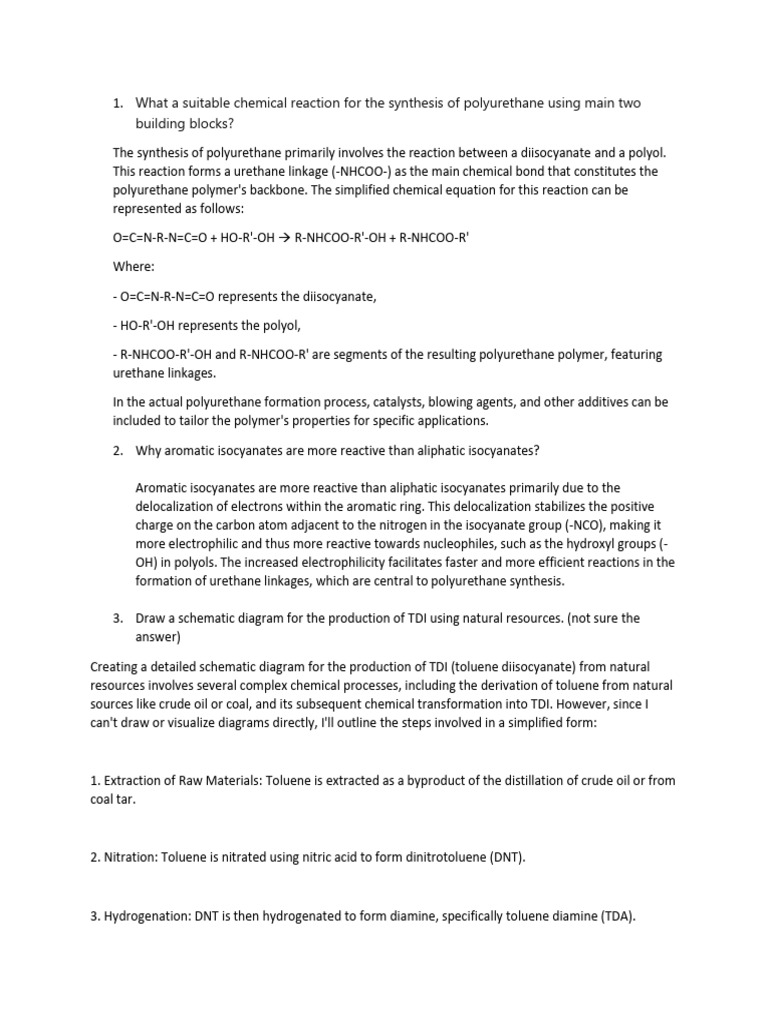 polyurethane paper | PDF | Polyurethane | Polyester