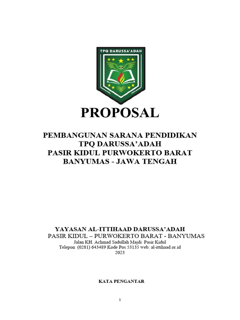 Proposal Bantuan TPQ 2023 Update | PDF | Karier & Perkembangan
