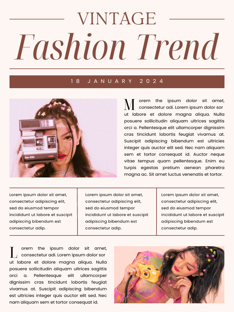 Brown Modern Fashion Magazine Article A4 Document - 20240426 - 061824 ...