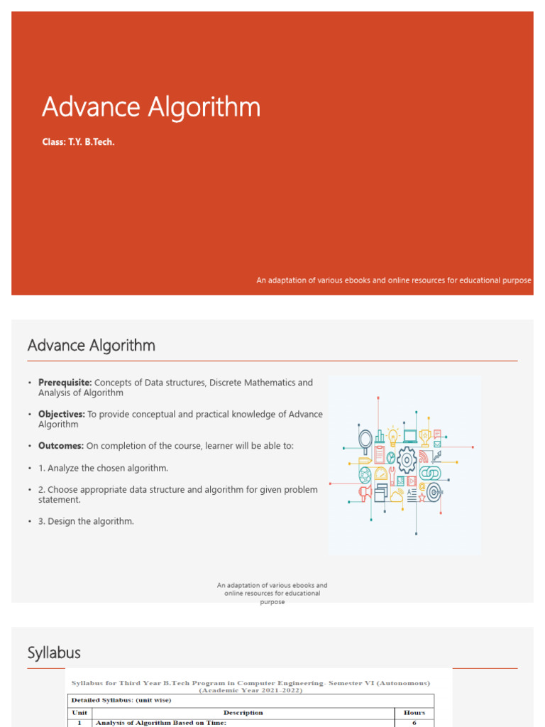 Advance Algorithm Introduction Pdf Computer Programming Algorithms 