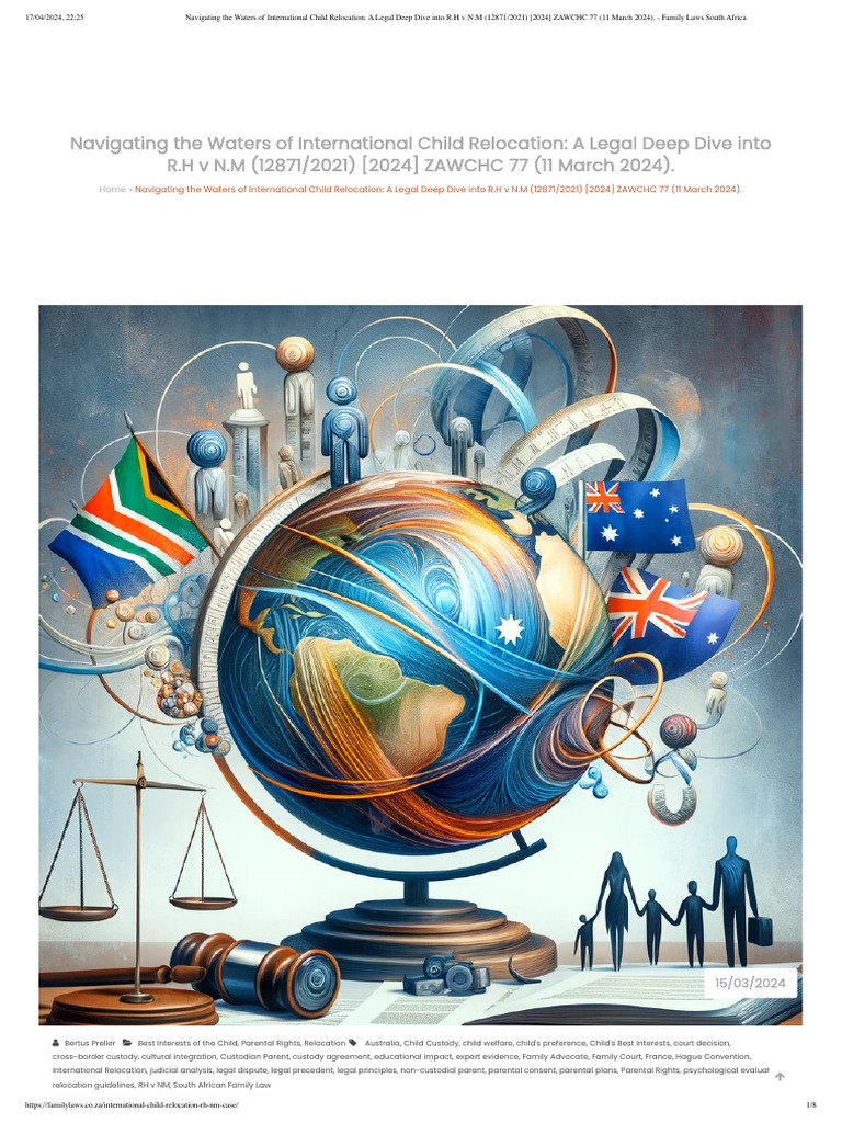 Navigating The Waters of International Child Relocation: A Legal Deep Dive Into R.H V N.M (12871 ...