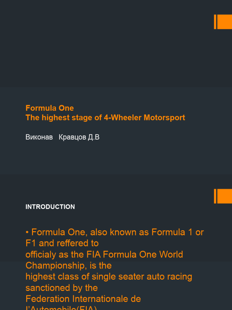 Overview of Formula One Racing | PDF | Sports & Recreation | Technology ...