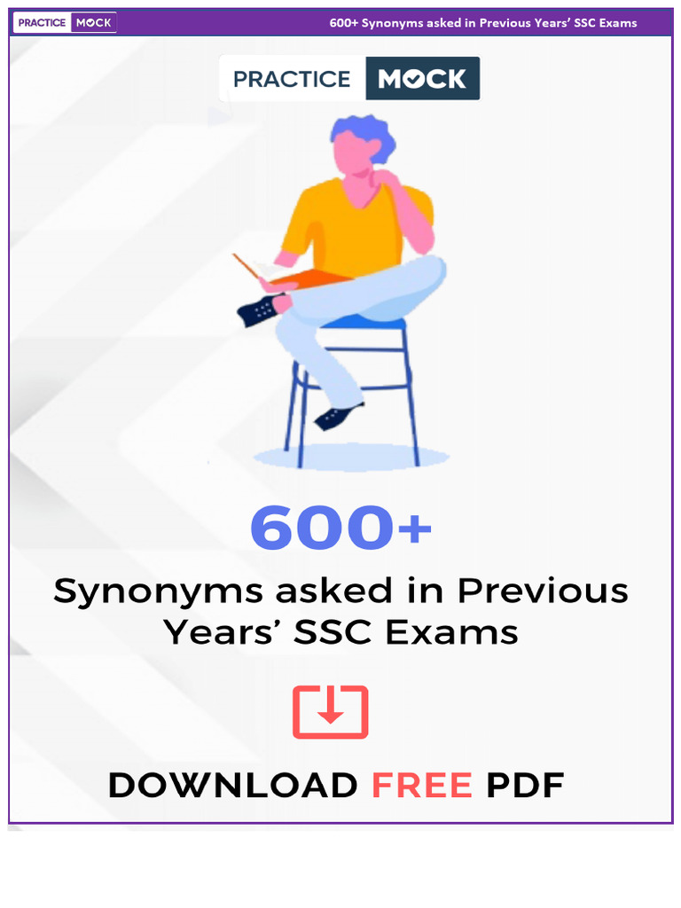 SSC Exam Synonyms Guide | PDF | Superstitions