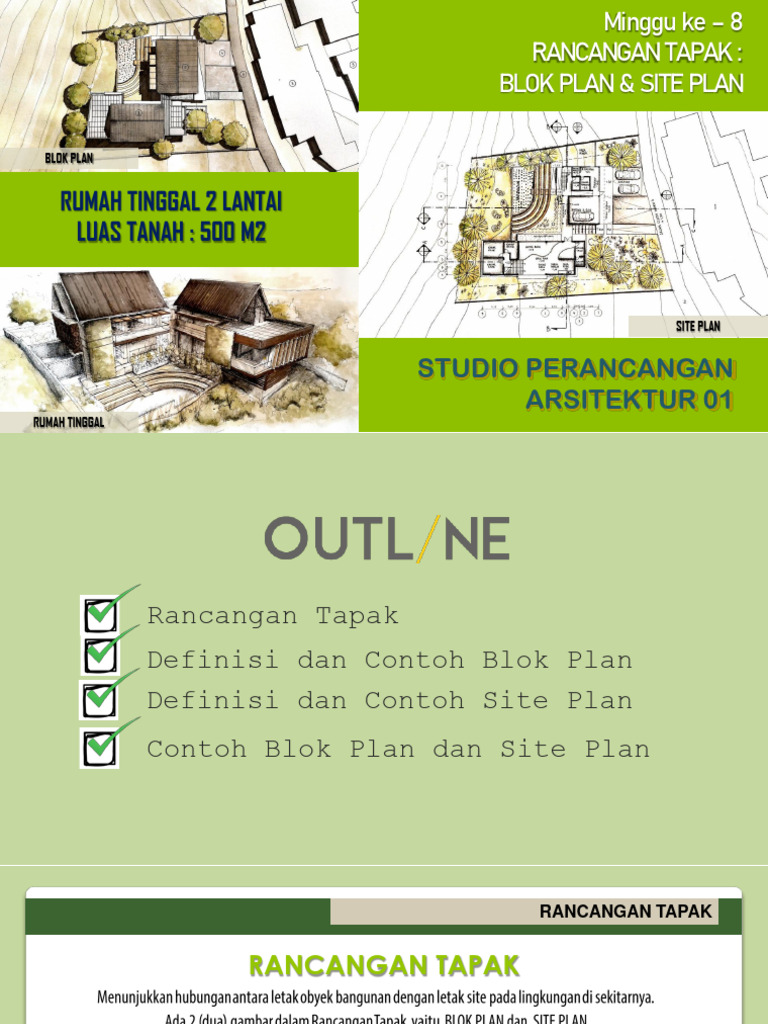 Minggu ke-9 Blok Plan - Site Plan | PDF