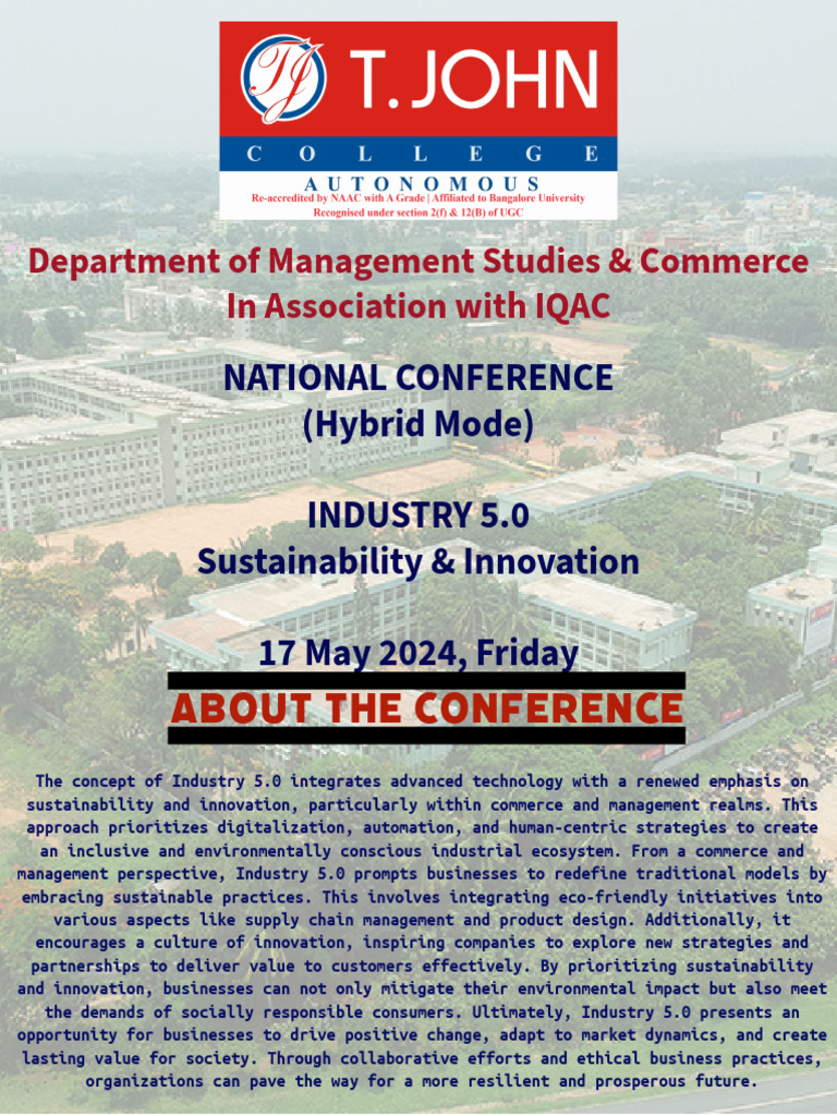 National Conference TJC | PDF | Sustainability | Innovation