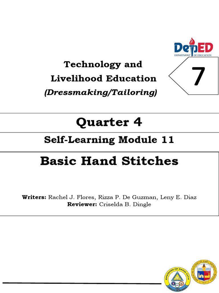 Tle Dressmaking 7 q4 m11 | PDF | Sewing | Seam (Sewing)