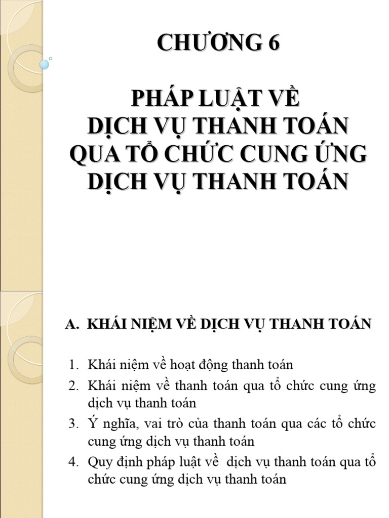 Bai Giang Luat Ngan Hang Chuong 6 | PDF